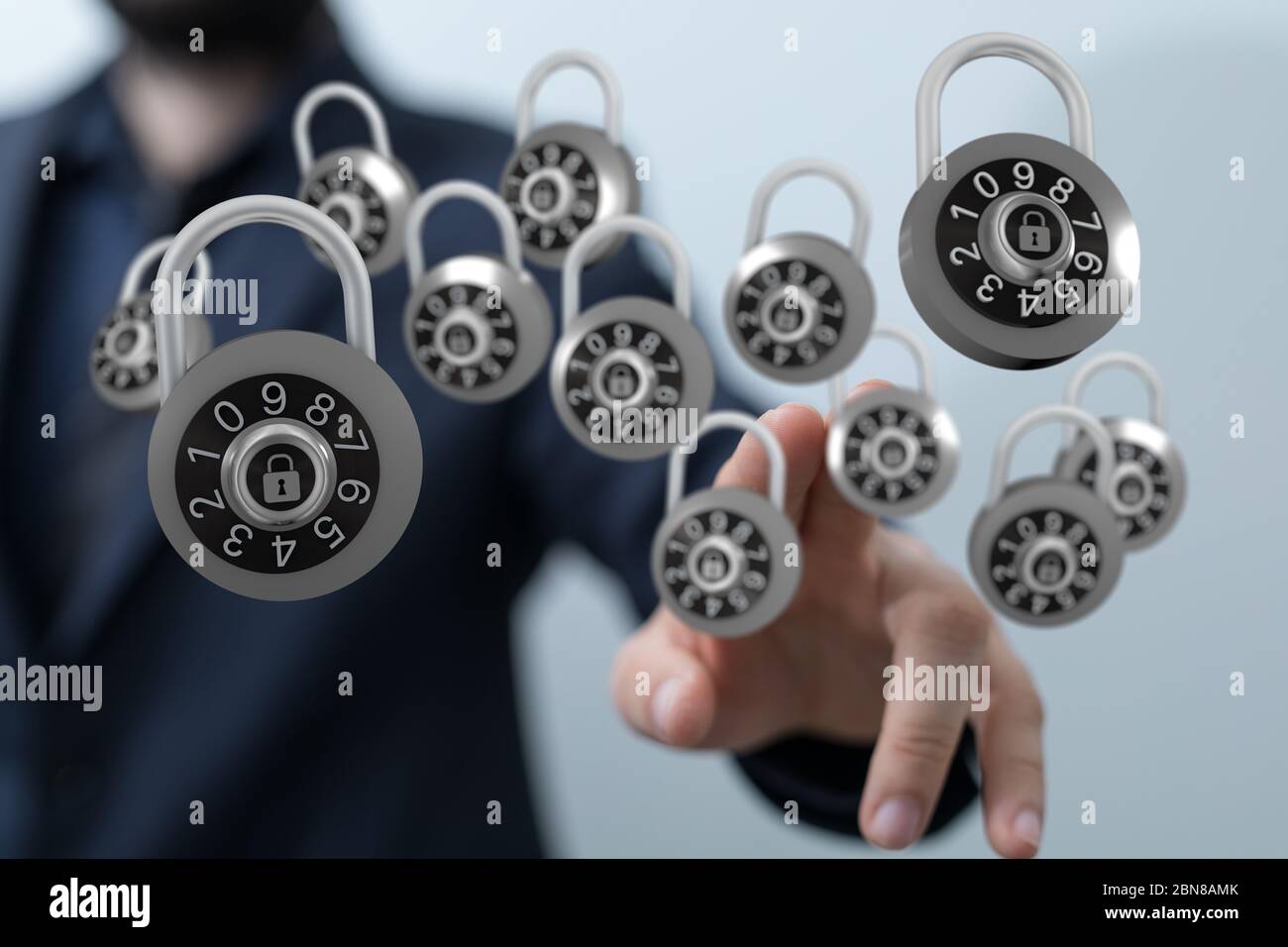 A security data code digital in hand Stock Photo - Alamy