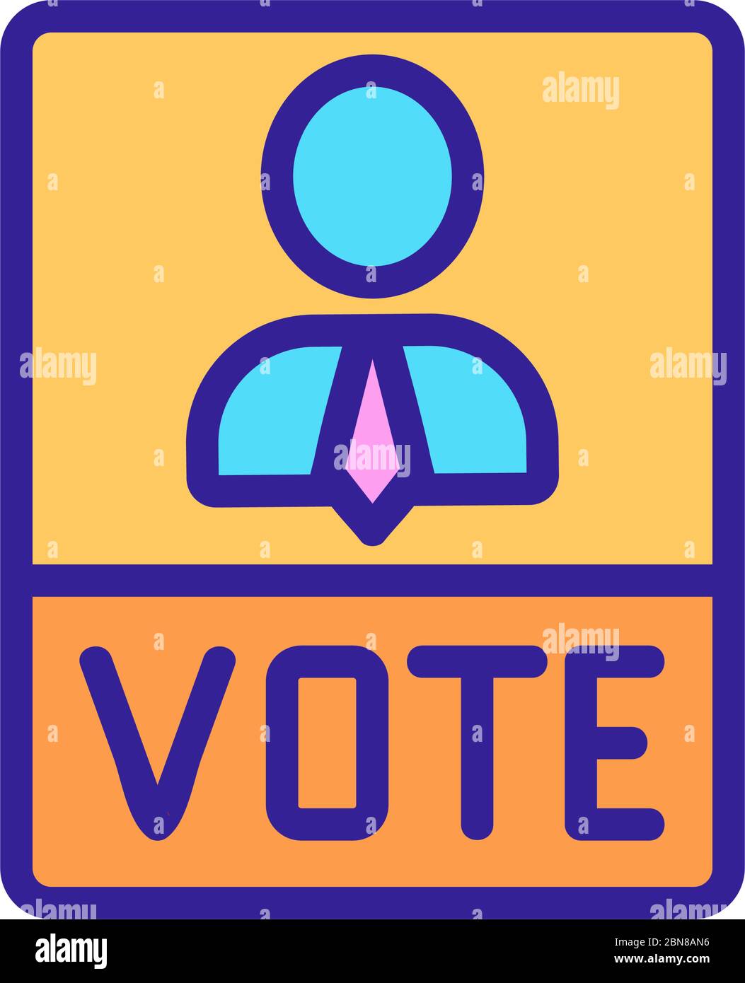 political voting booklet icon vector outline illustration Stock Vector ...