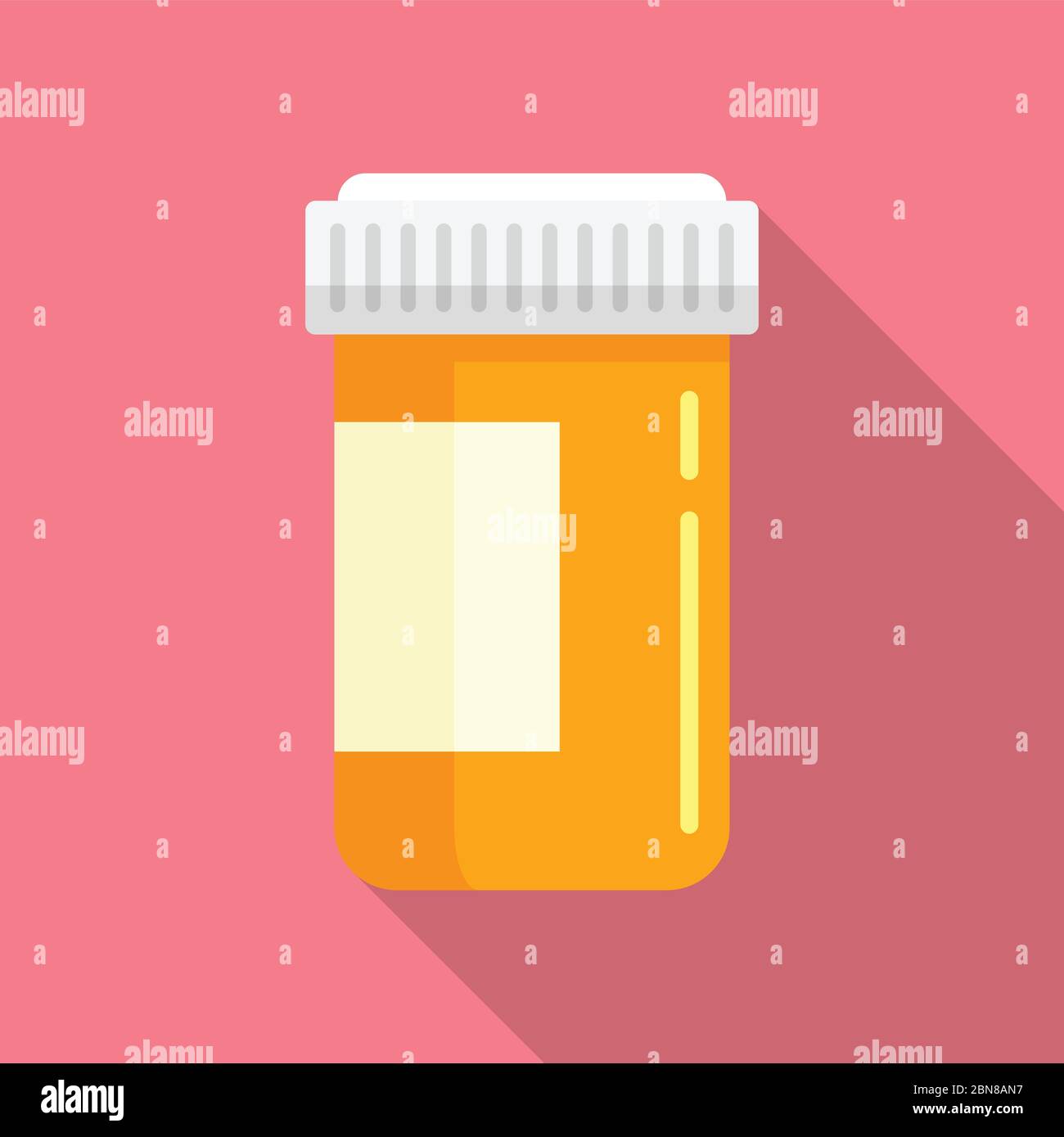 Pill jar icon. Flat illustration of pill jar vector icon for web design ...