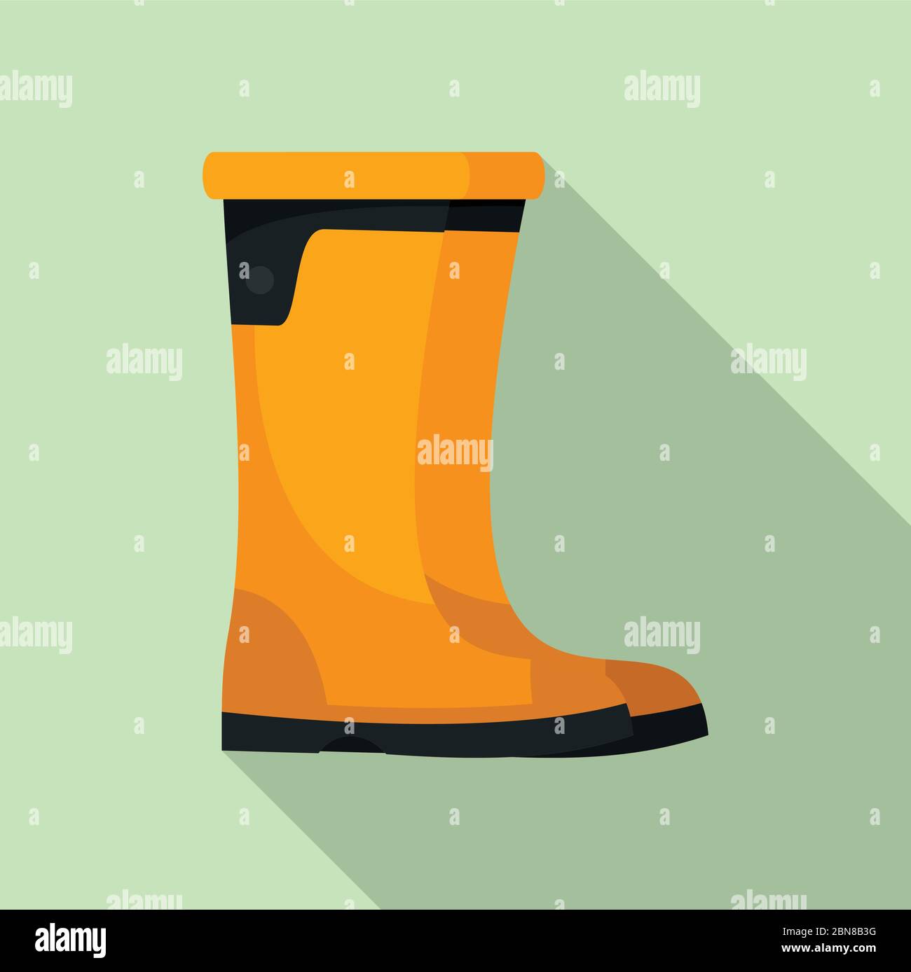 Rubber boots icon. Flat illustration of rubber boots vector icon for ...