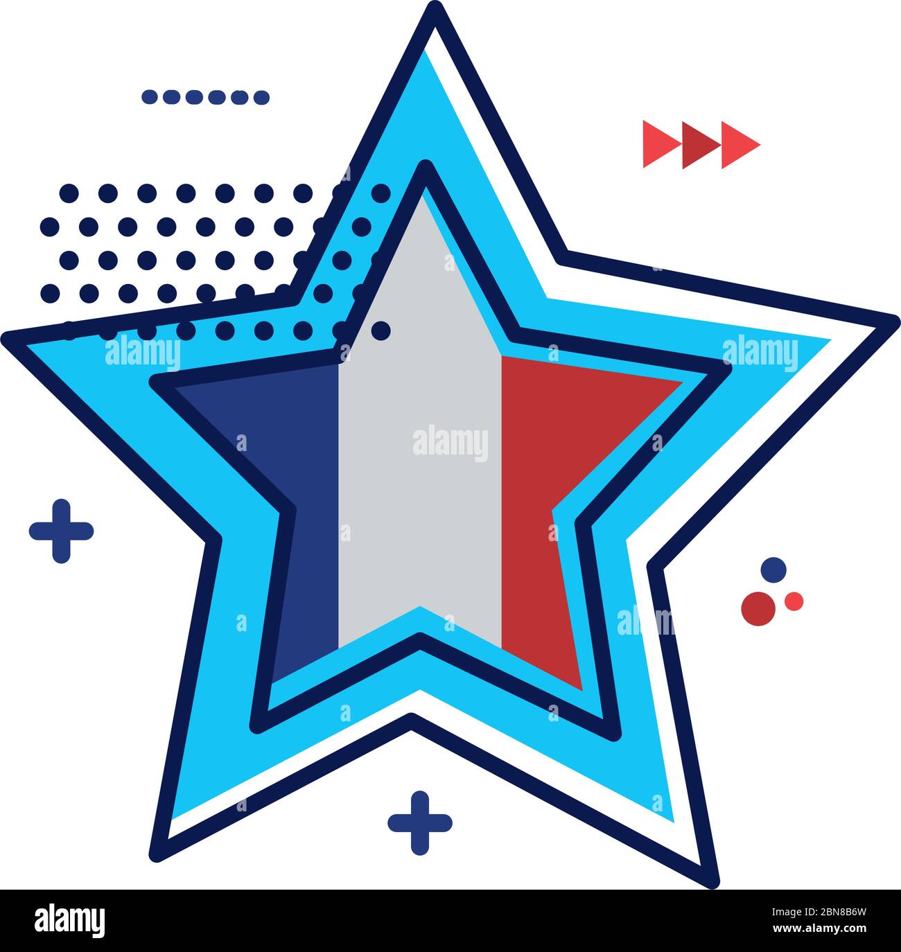 star with france flag flat style Stock Vector Image & Art - Alamy