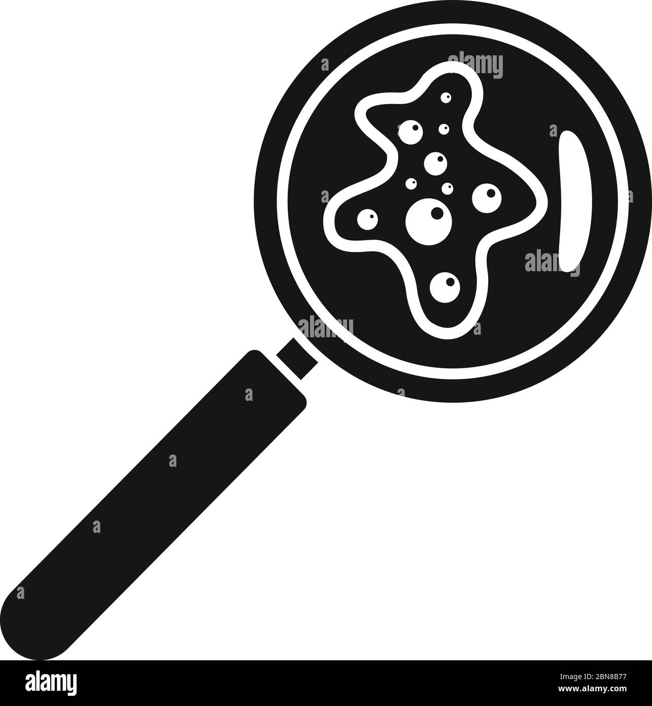 Prevention magnifier bacteria icon. Simple illustration of prevention ...