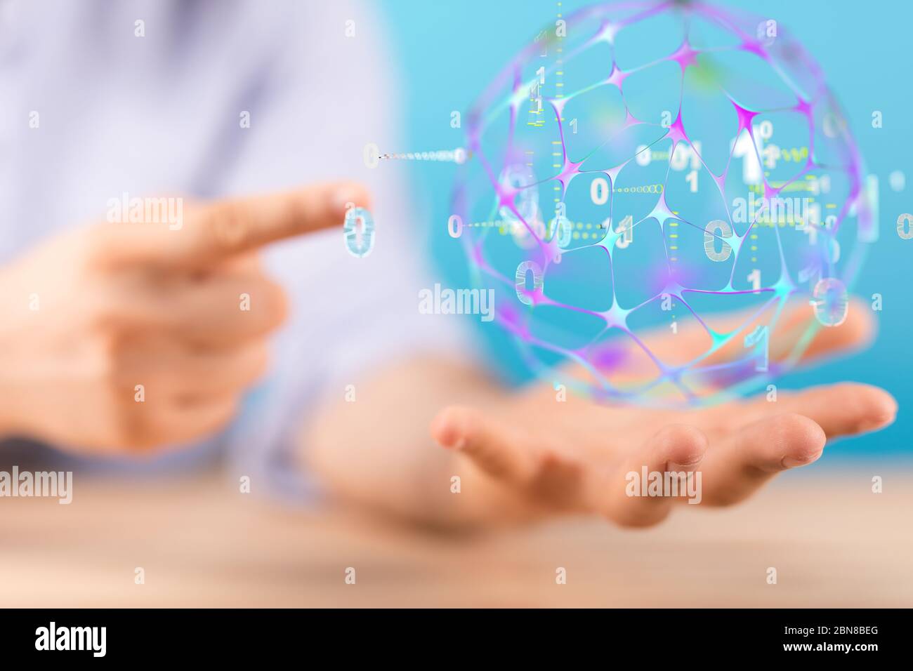 A connected symbols for digital, interactive and global communication ...