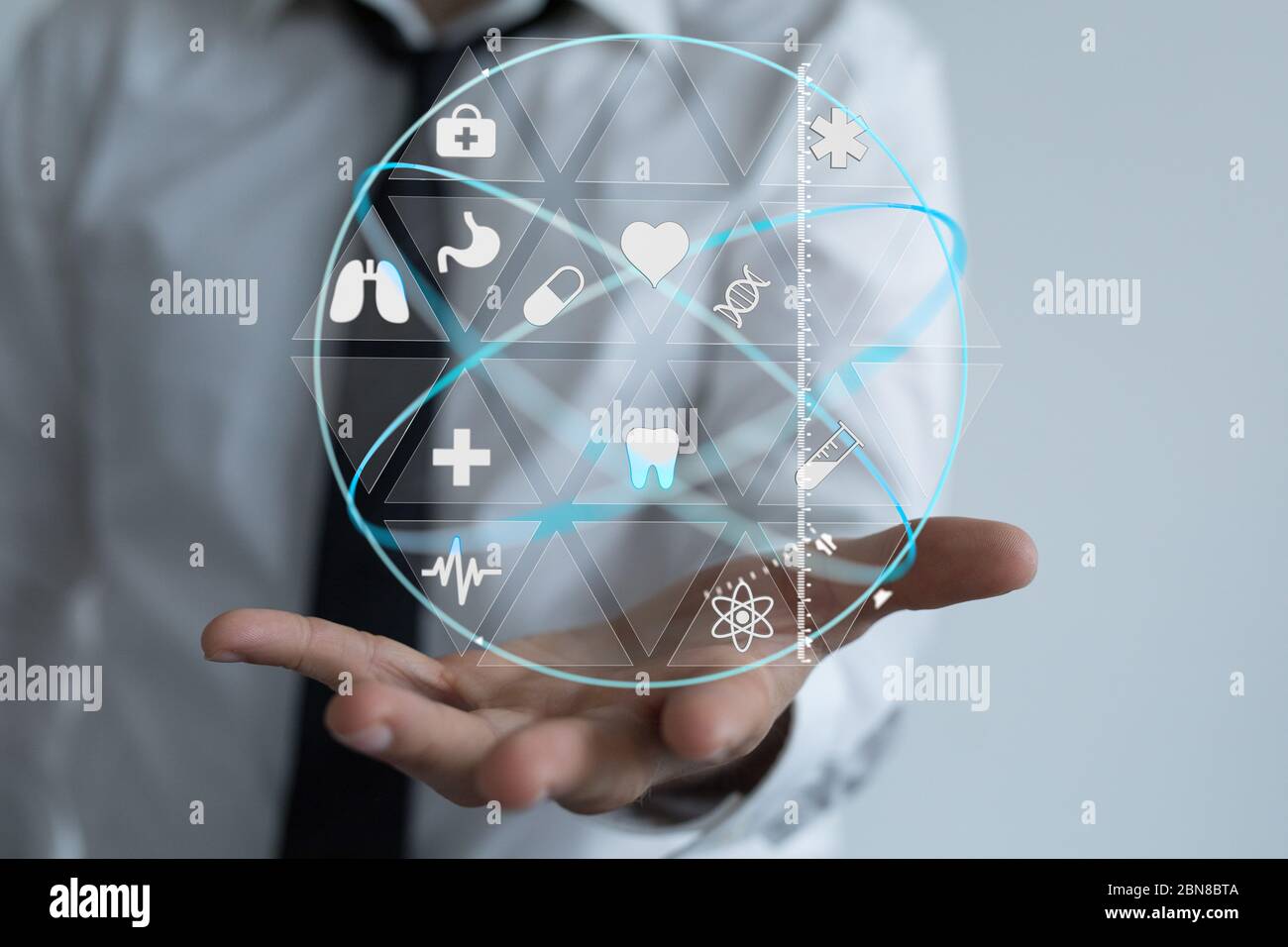 A Health Insurance Concept - digital interface Stock Photo - Alamy
