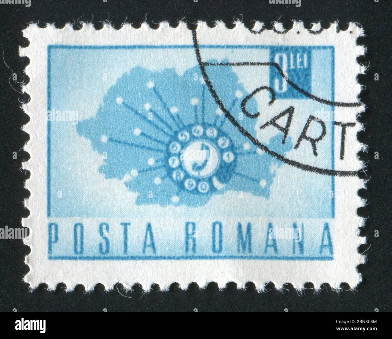 ROMANIA - CIRCA 1967: Map Showing Telephone Network, circa 1967 Stock ...