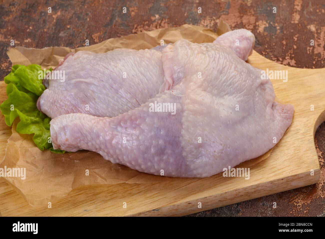 Raw chicken leg ready for cooking Stock Photo - Alamy