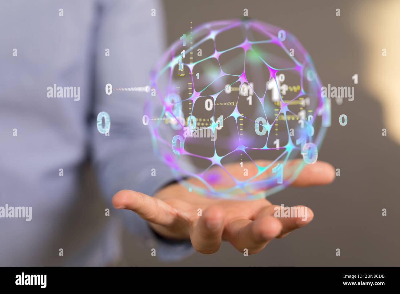 A connected symbols for digital, interactive and global communication ...