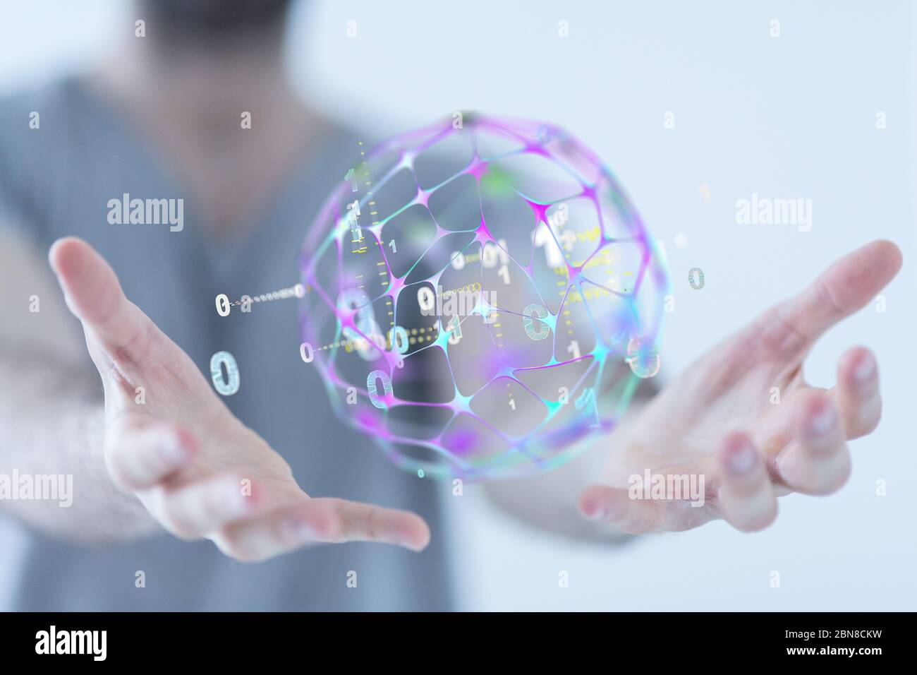 A connected symbols for digital, interactive and global communication ...