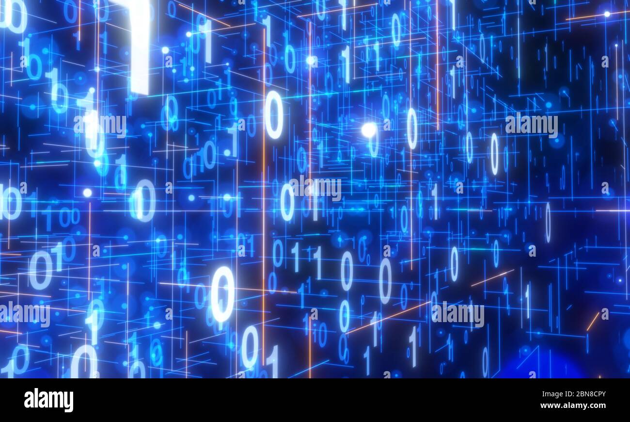 Programming glowing blue digital cyber hi-res stock photography and ...