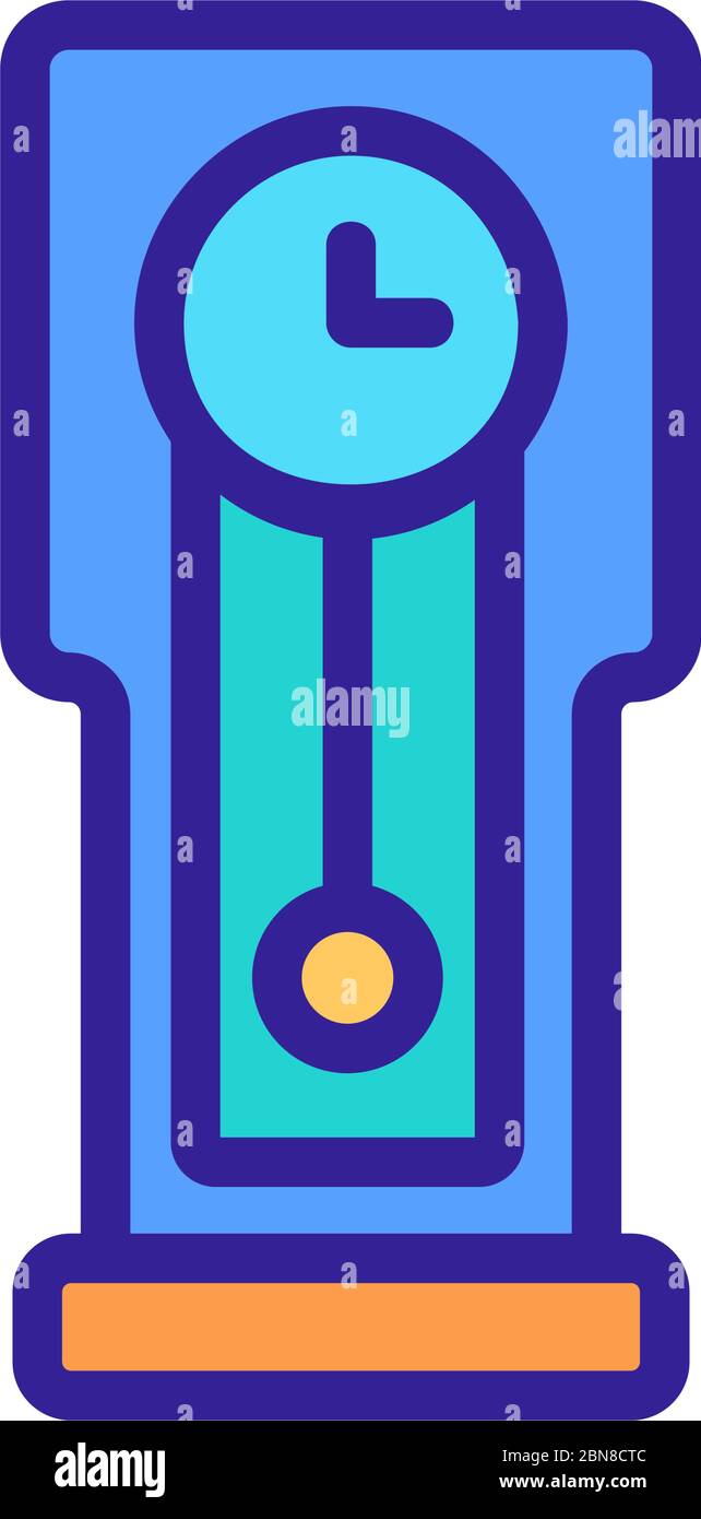 standing watch device with pendulum icon vector outline illustration ...