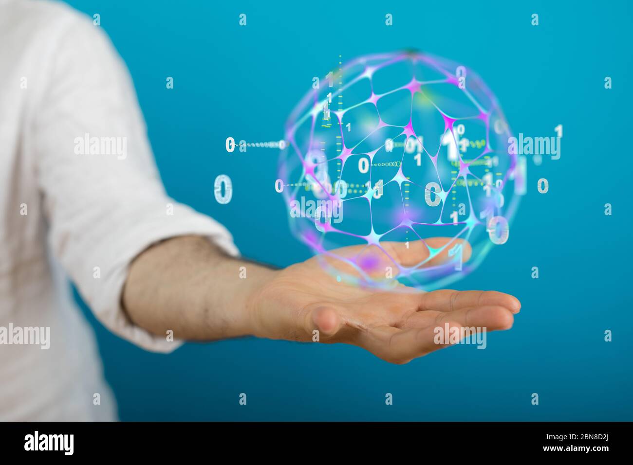 A connected symbols for digital, interactive and global communication ...