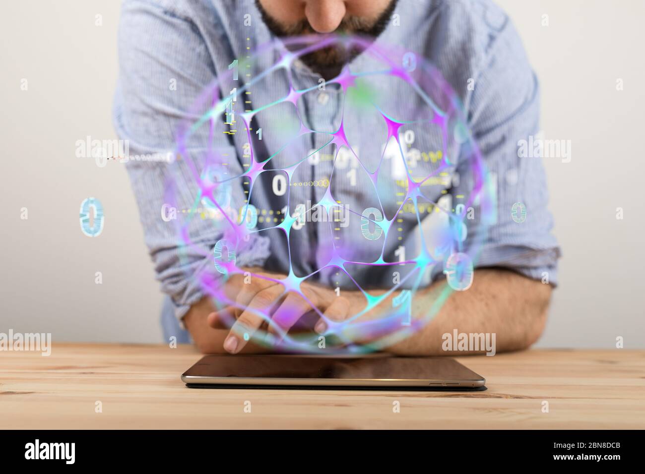 A connected symbols for digital, interactive and global communication ...