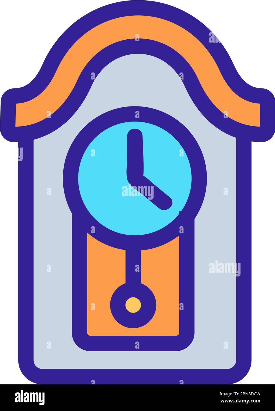 round pendulum clock wall mounted circular roof icon vector outline ...