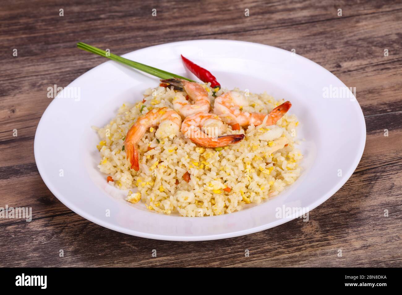 Thai style fried rice with prawn and egg Stock Photo - Alamy