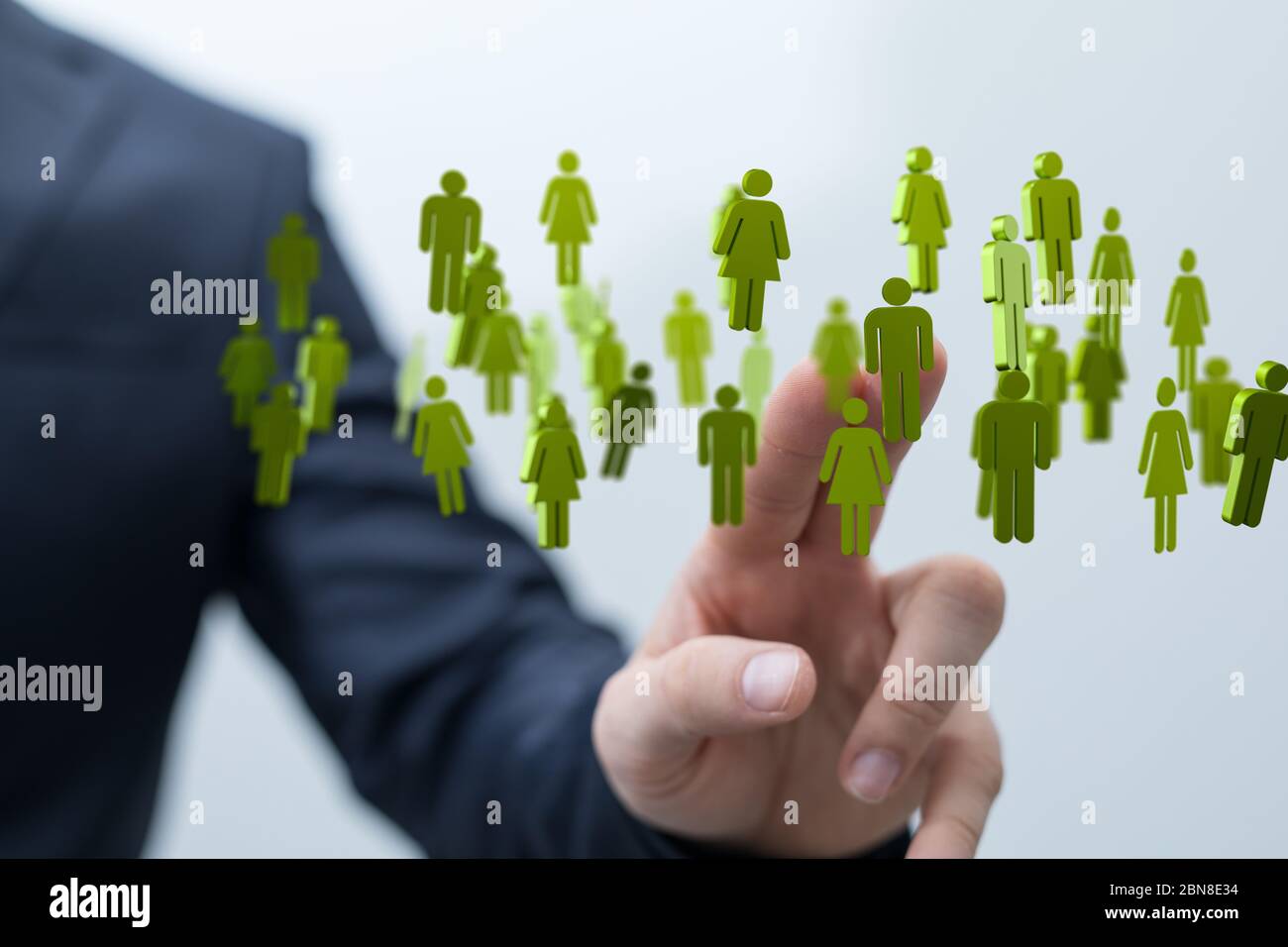 A community 3d in a network Stock Photo - Alamy
