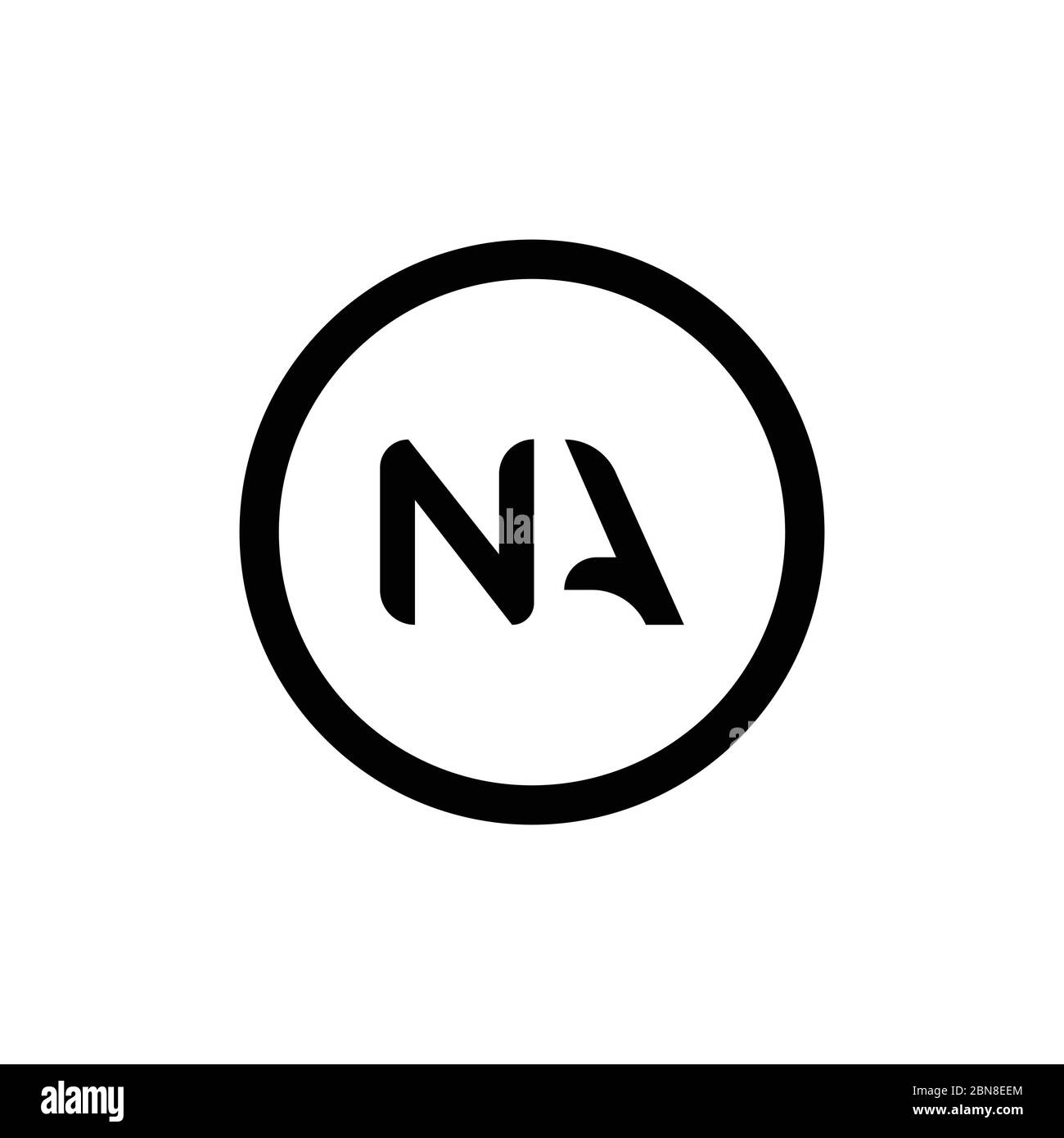 Initial Letter NA Logo Design Vector Template. Creative Abstract NA ...