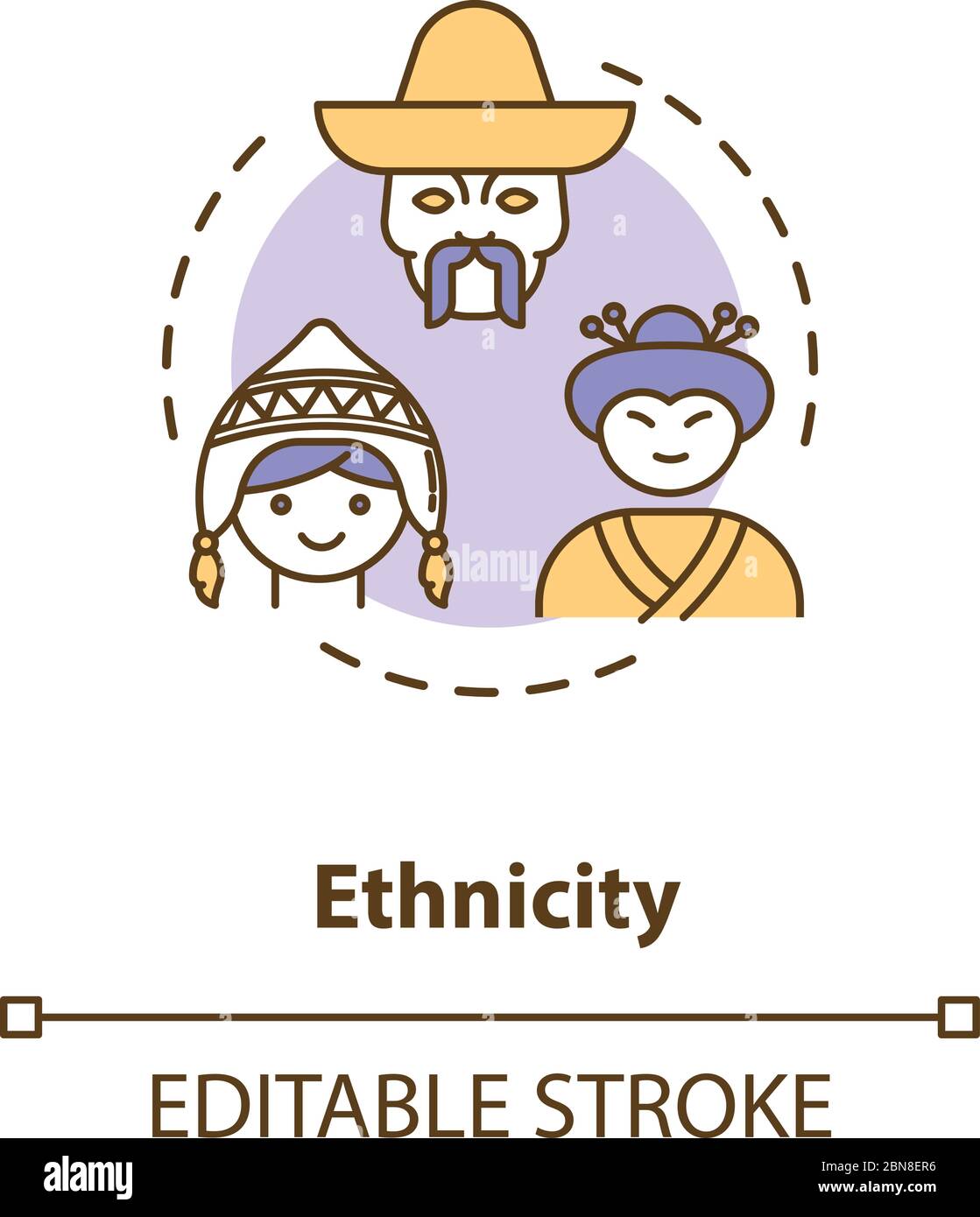 Ethnicity icon hi-res stock photography and images - Alamy