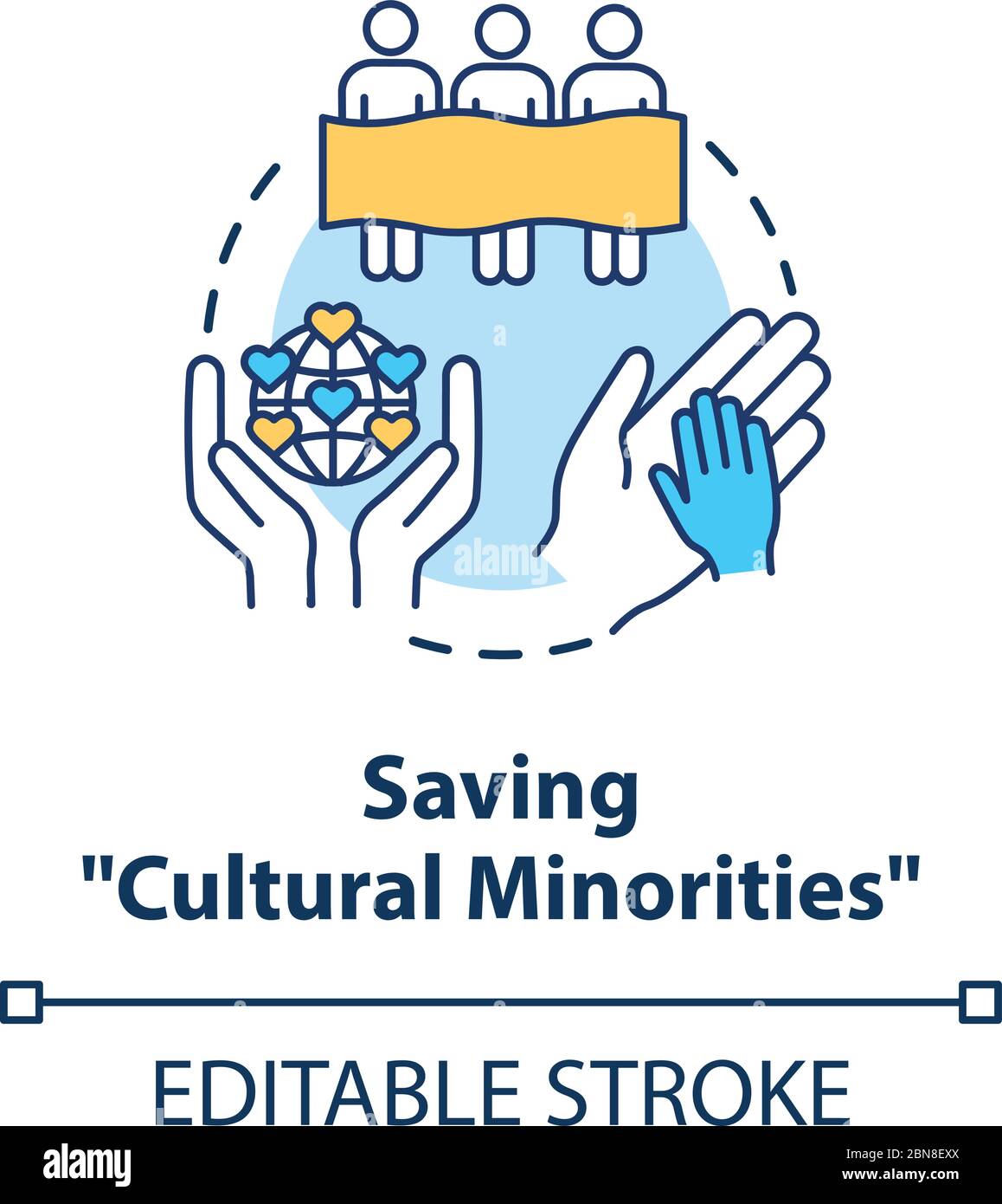 Saving cultural minorities concept icon Stock Vector Image & Art - Alamy