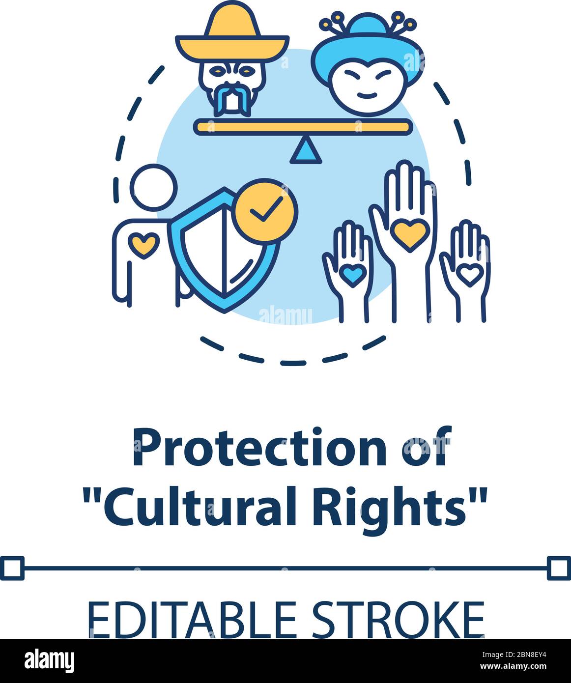 Protection of cultural rights concept icon Stock Vector Image & Art - Alamy