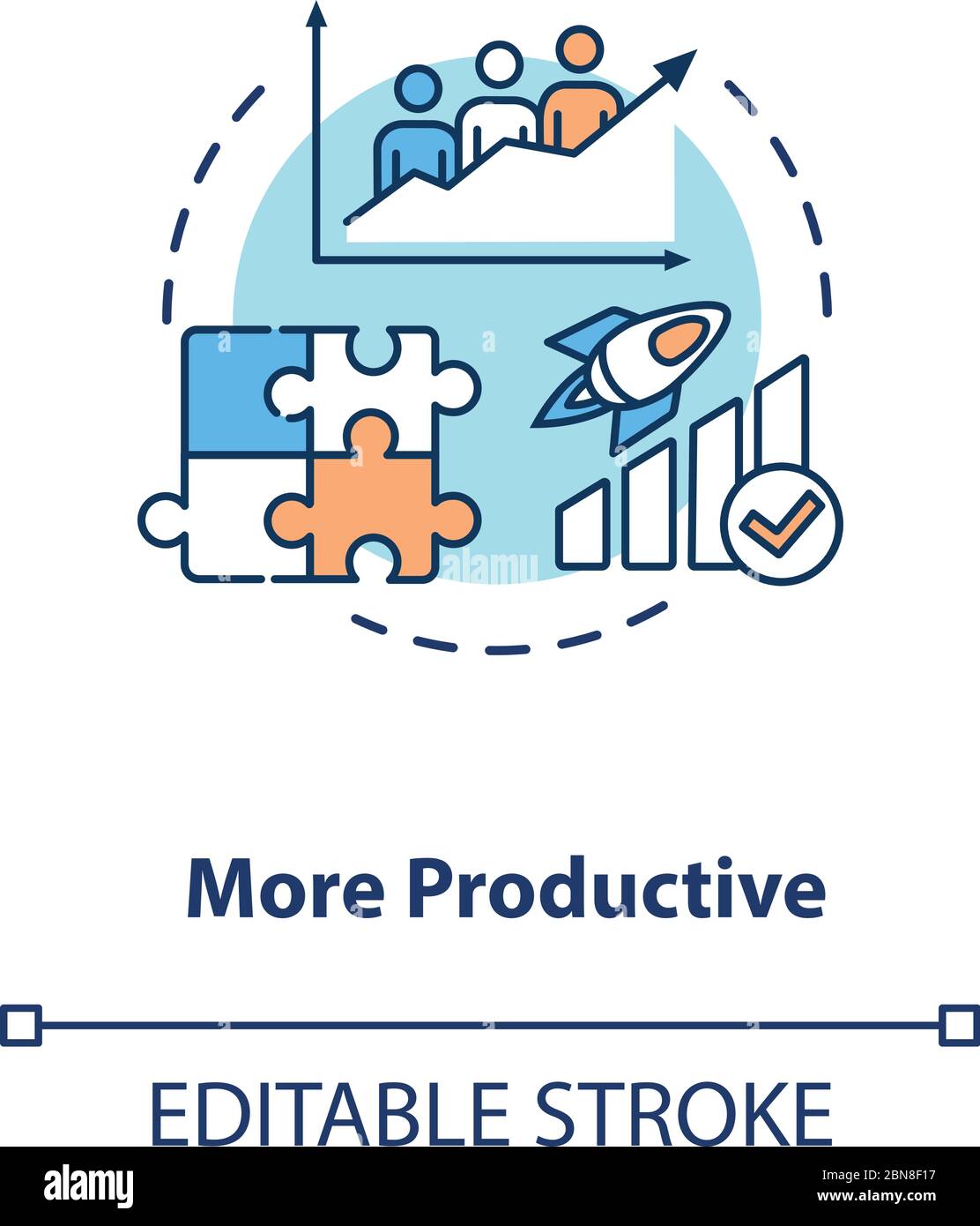 More productive concept icon Stock Vector Image & Art - Alamy