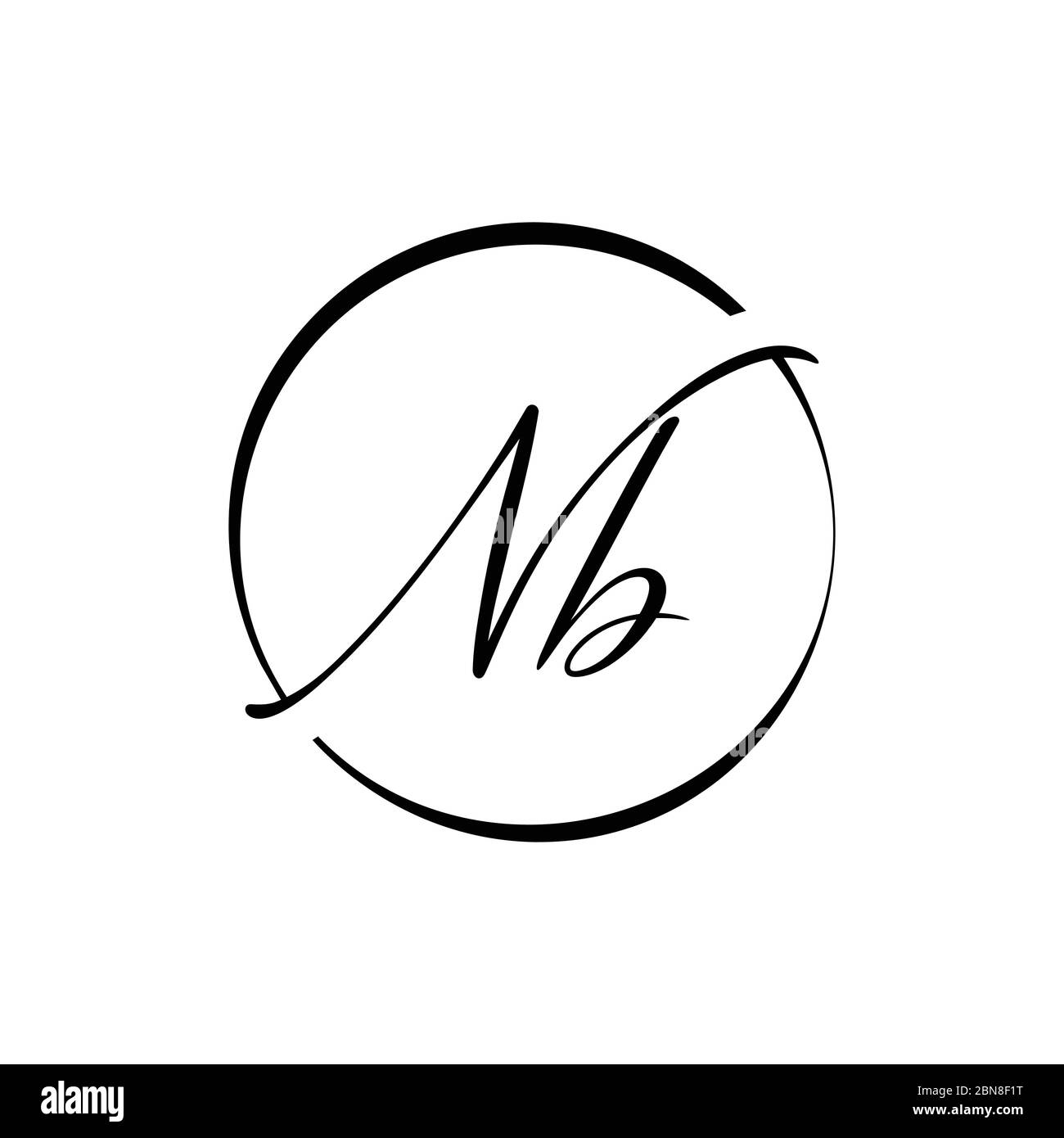 Initial Letter NB Logo Design Vector Template. Creative Abstract NB ...