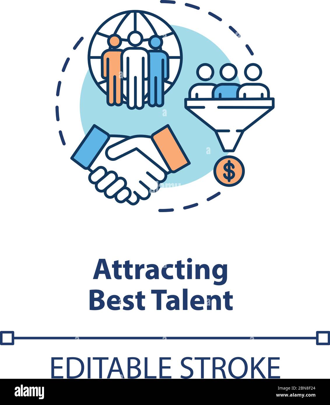 Attracting best talent concept icon Stock Vector Image & Art - Alamy