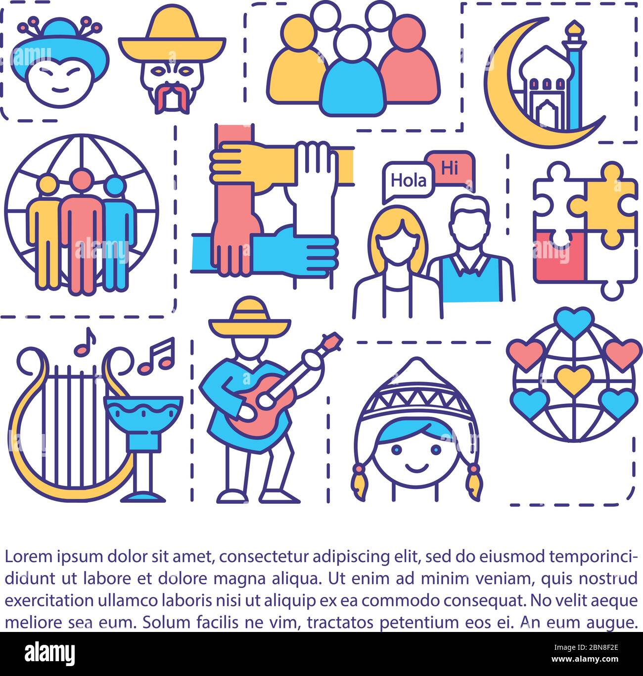Multiculturalism concept icon with text Stock Vector Image & Art - Alamy