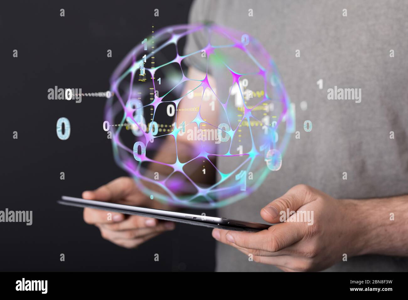 A connected symbols for digital, interactive and global communication ...