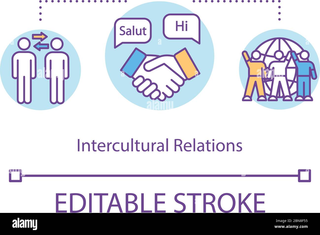Intercultural relation concept icon Stock Vector Image & Art - Alamy