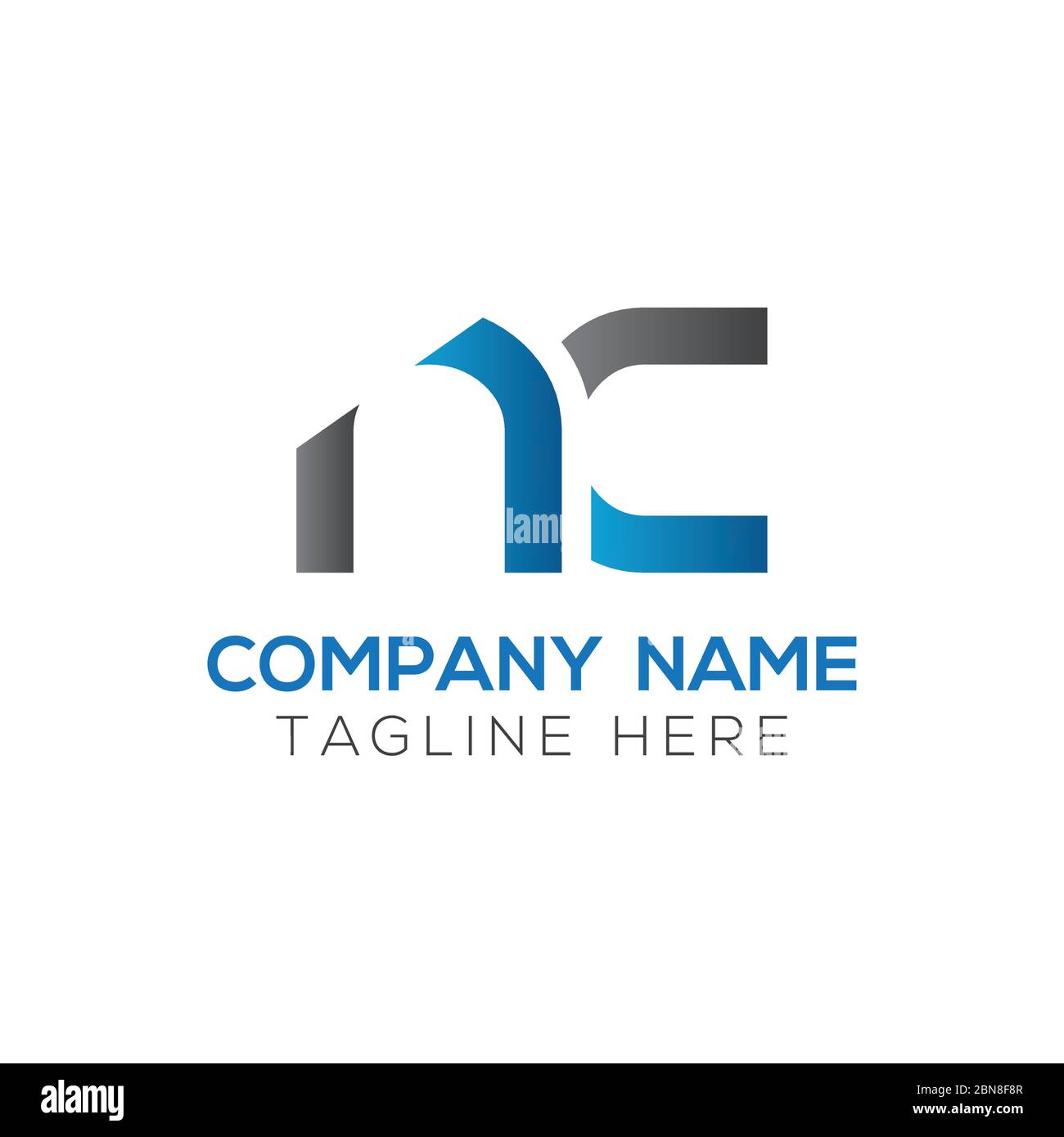 Initial Letter NC Logo Design Vector Template. Creative Abstract NC ...