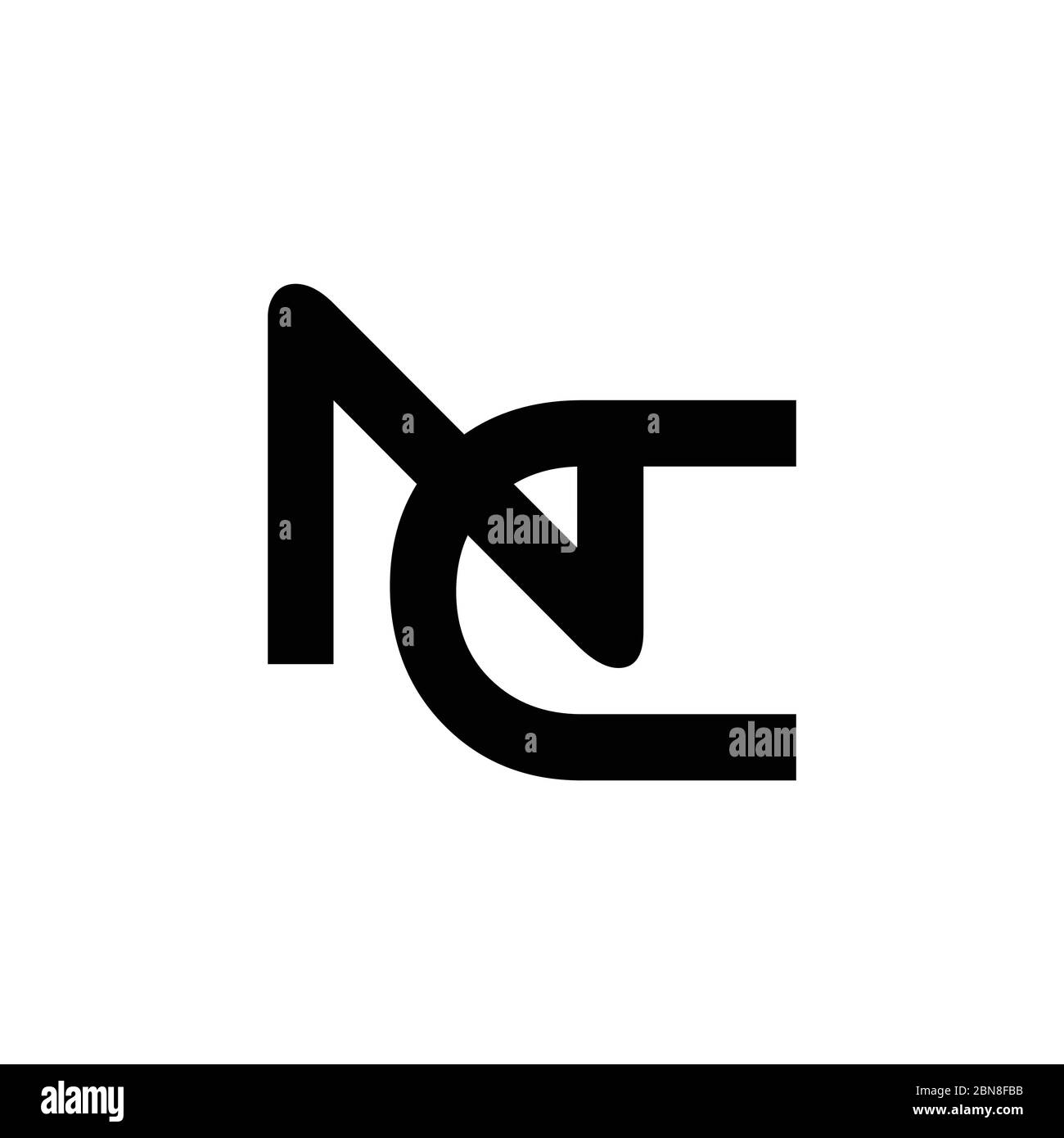 Initial Letter NC Logo Design Vector Template. Creative Abstract NC ...