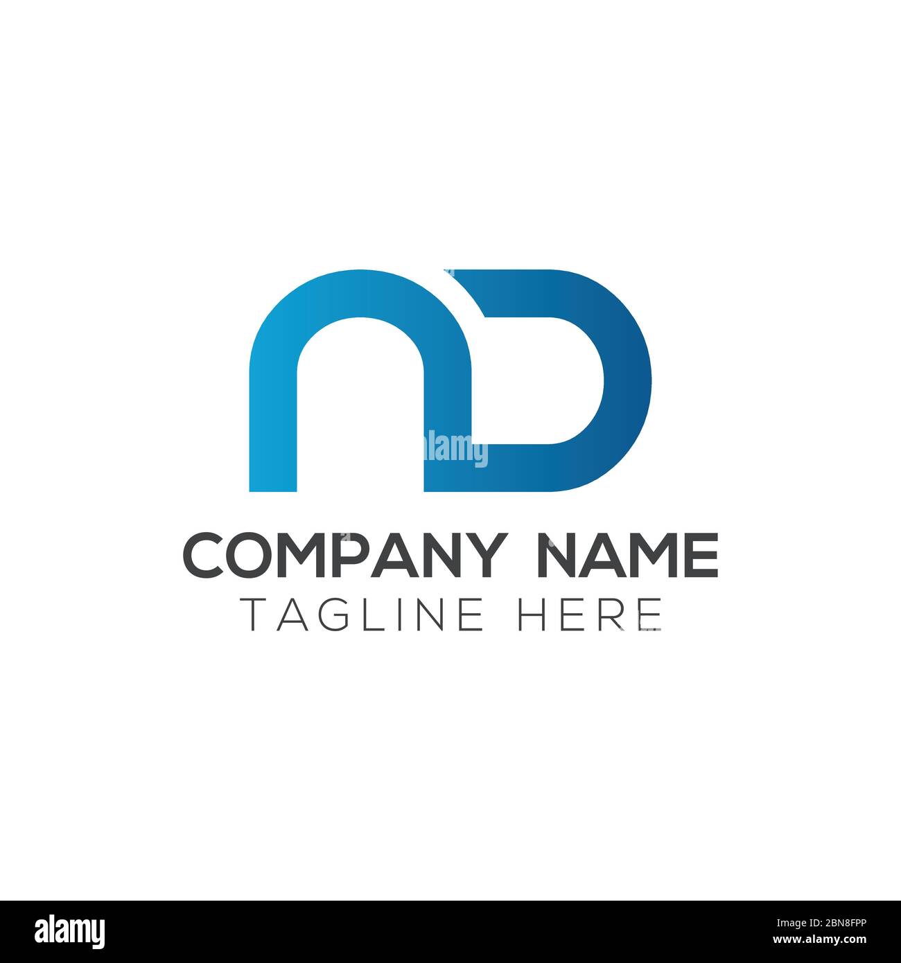 Letter nd logo design hi-res stock photography and images - Alamy