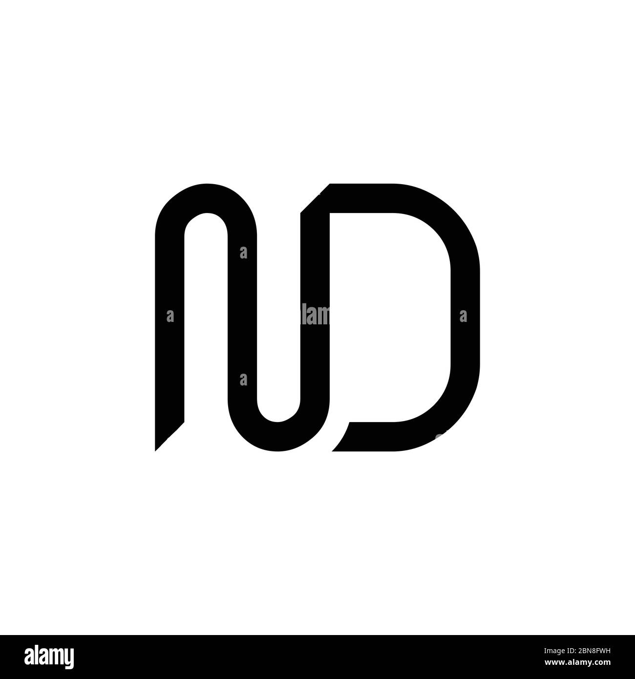 Initial Letter ND Logo Design Vector Template. Creative Abstract ND ...