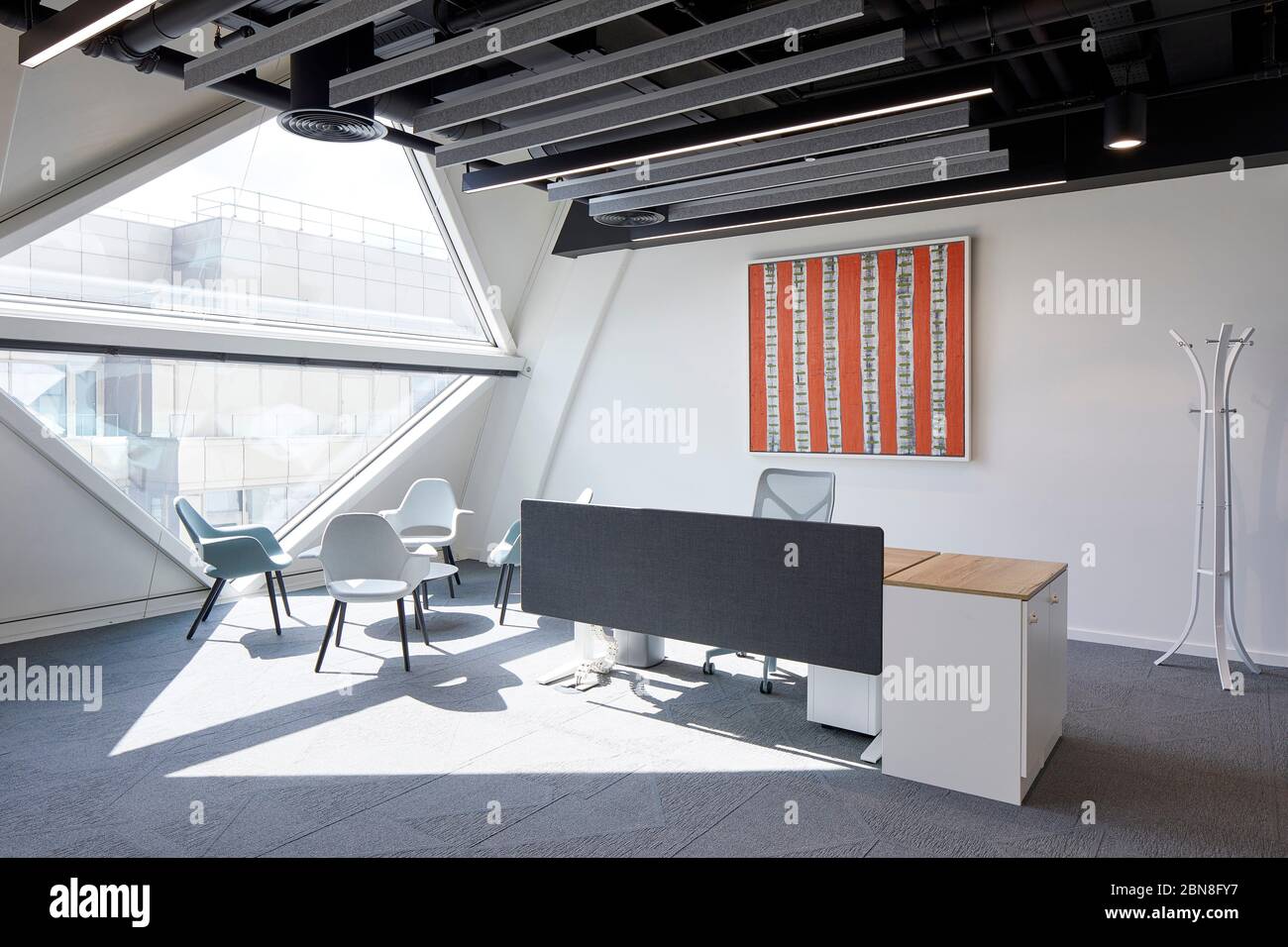 Office interior with smart contemporary design and furniture. London ...