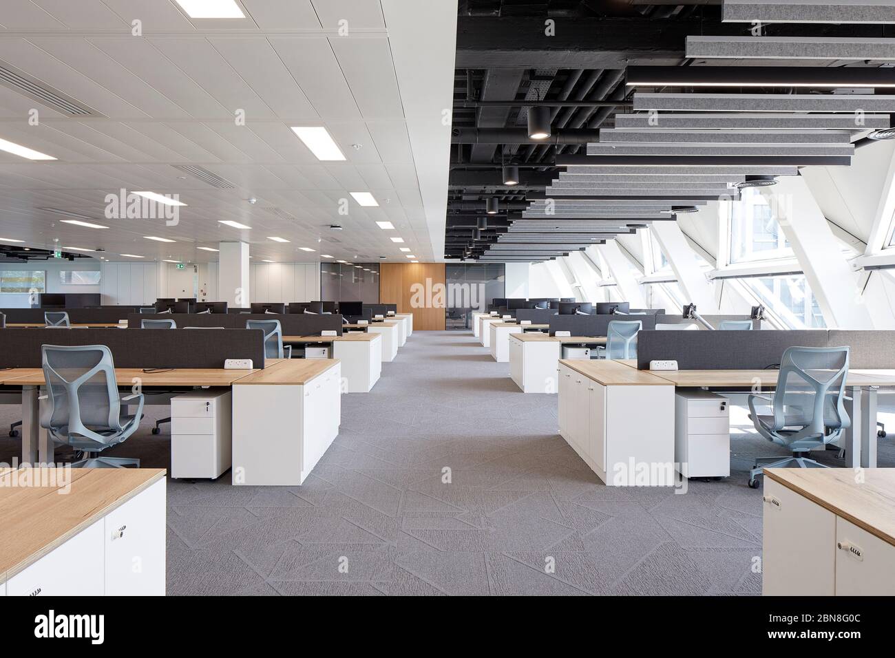 Office interior with smart contemporary design and furniture. London ...