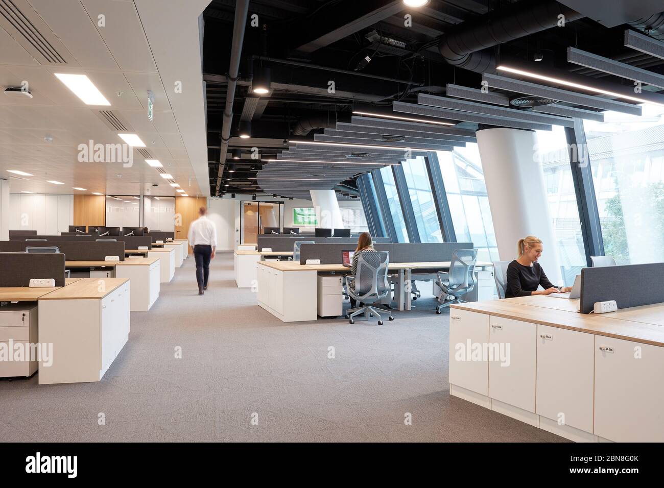 Office interior with smart contemporary design and furniture. London ...