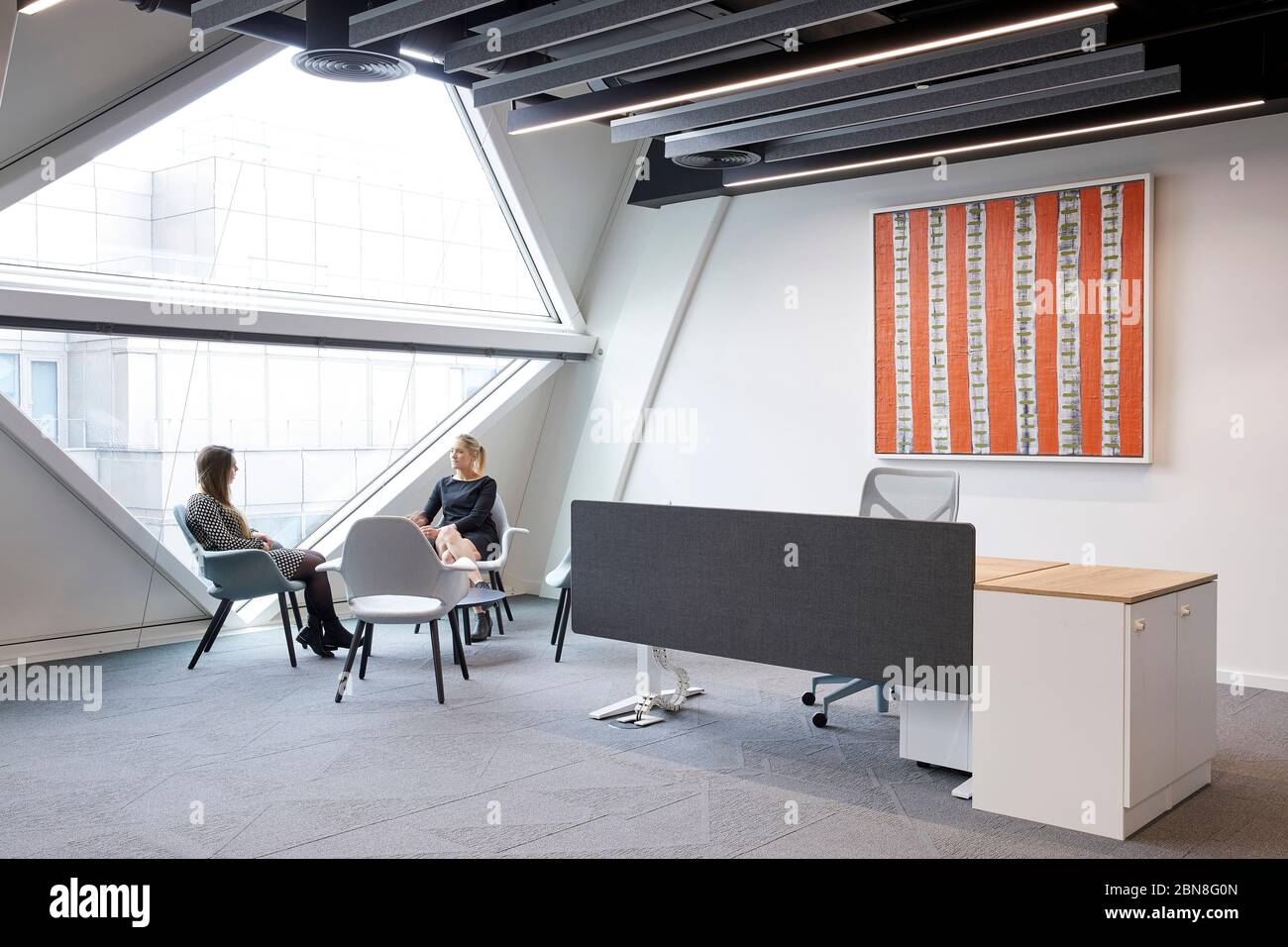 Office interior with smart contemporary design and furniture. London ...
