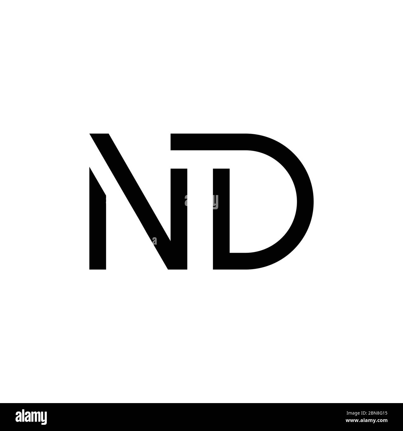 Initial Letter ND Logo Design Vector Template. Creative Abstract ND ...