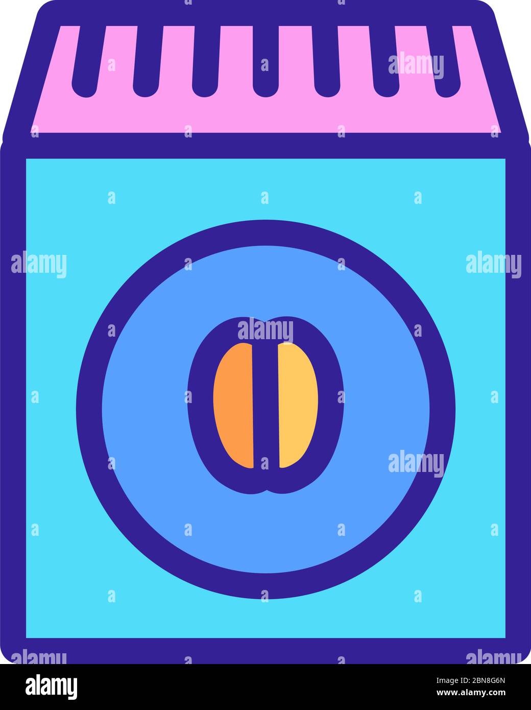 bag of oatmeal icon vector outline illustration Stock Vector Image ...