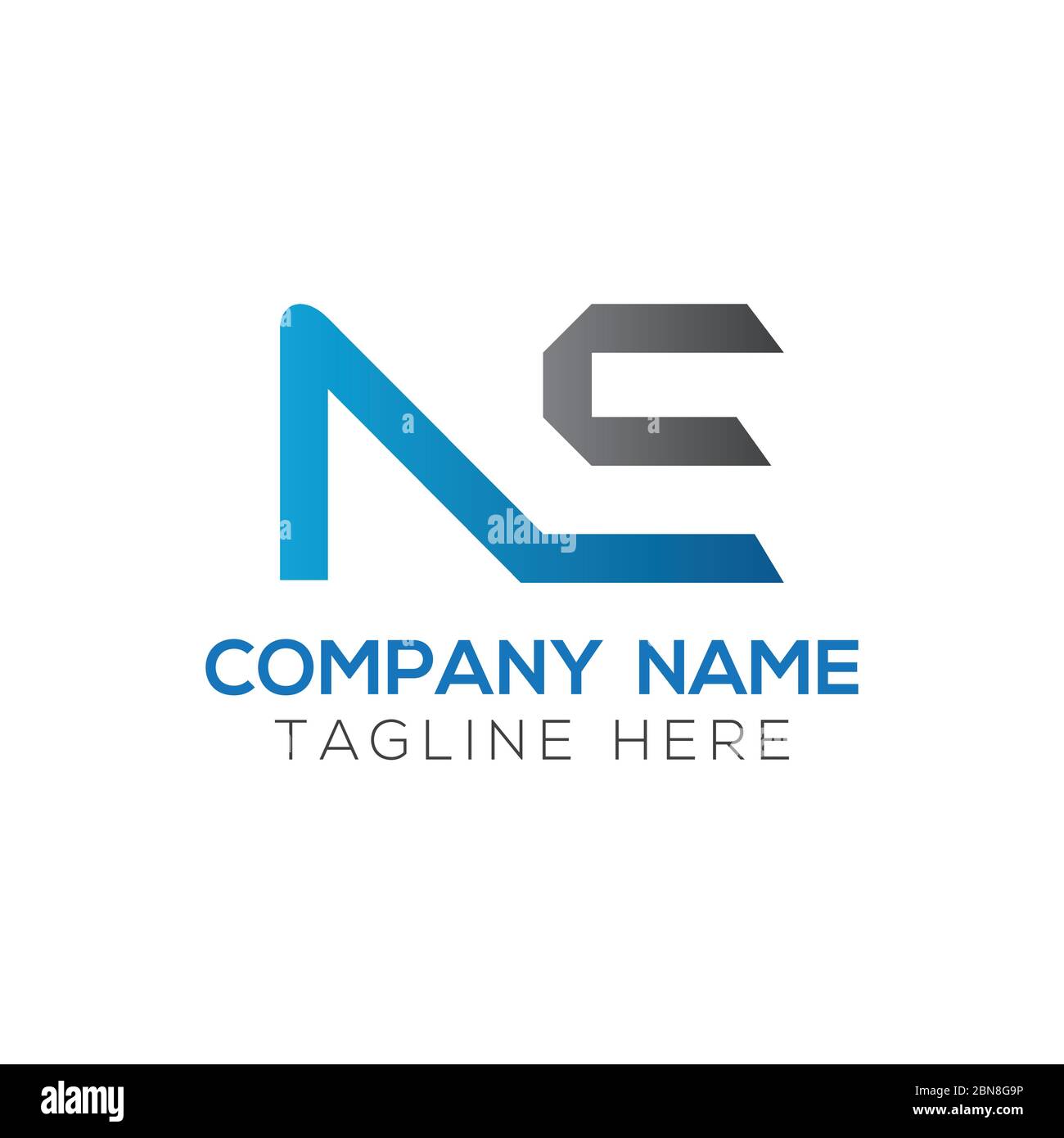 Initial Letter NE Logo Design Vector Template. Creative Abstract NE ...