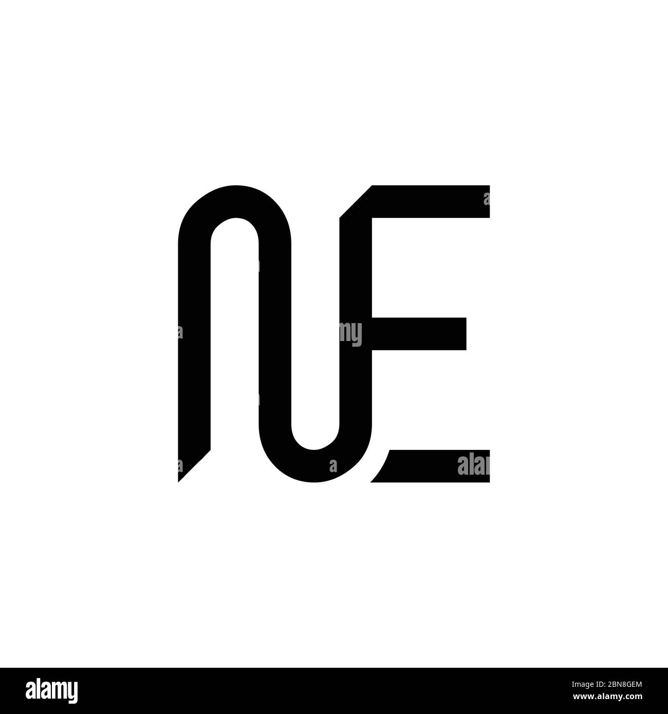 Initial Letter NE Logo Design Vector Template. Creative Abstract NE ...