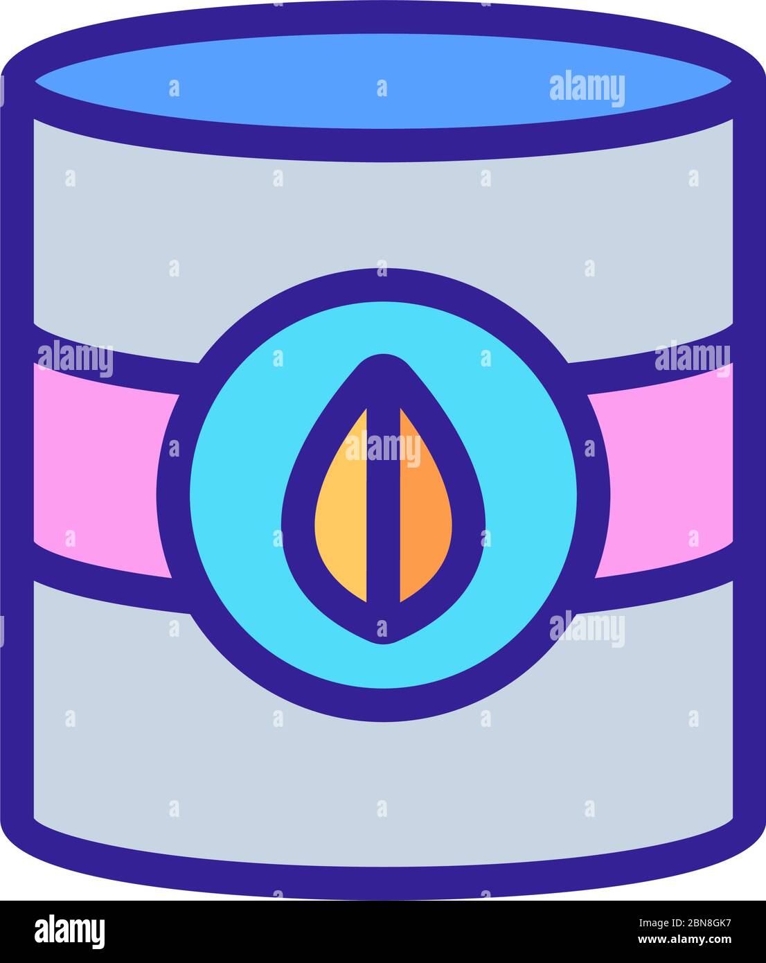 can of porridge icon vector outline illustration Stock Vector Image ...