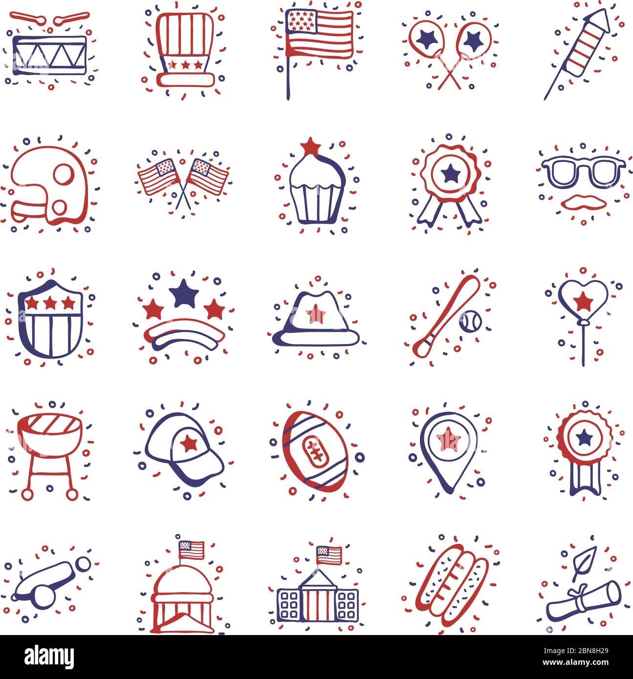 American flags bundle Stock Vector Images - Alamy