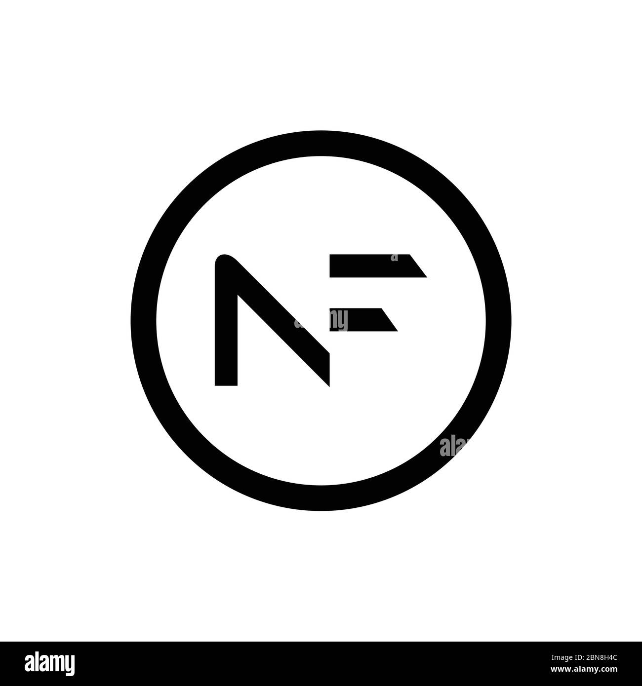 Initial Letter NF Logo Design Vector Template. Creative Abstract NF ...