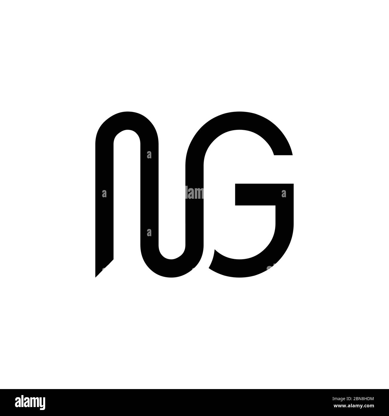 Initial Letter NG Logo Design Vector Template. Creative Abstract NG Letter Logo Design Stock ...