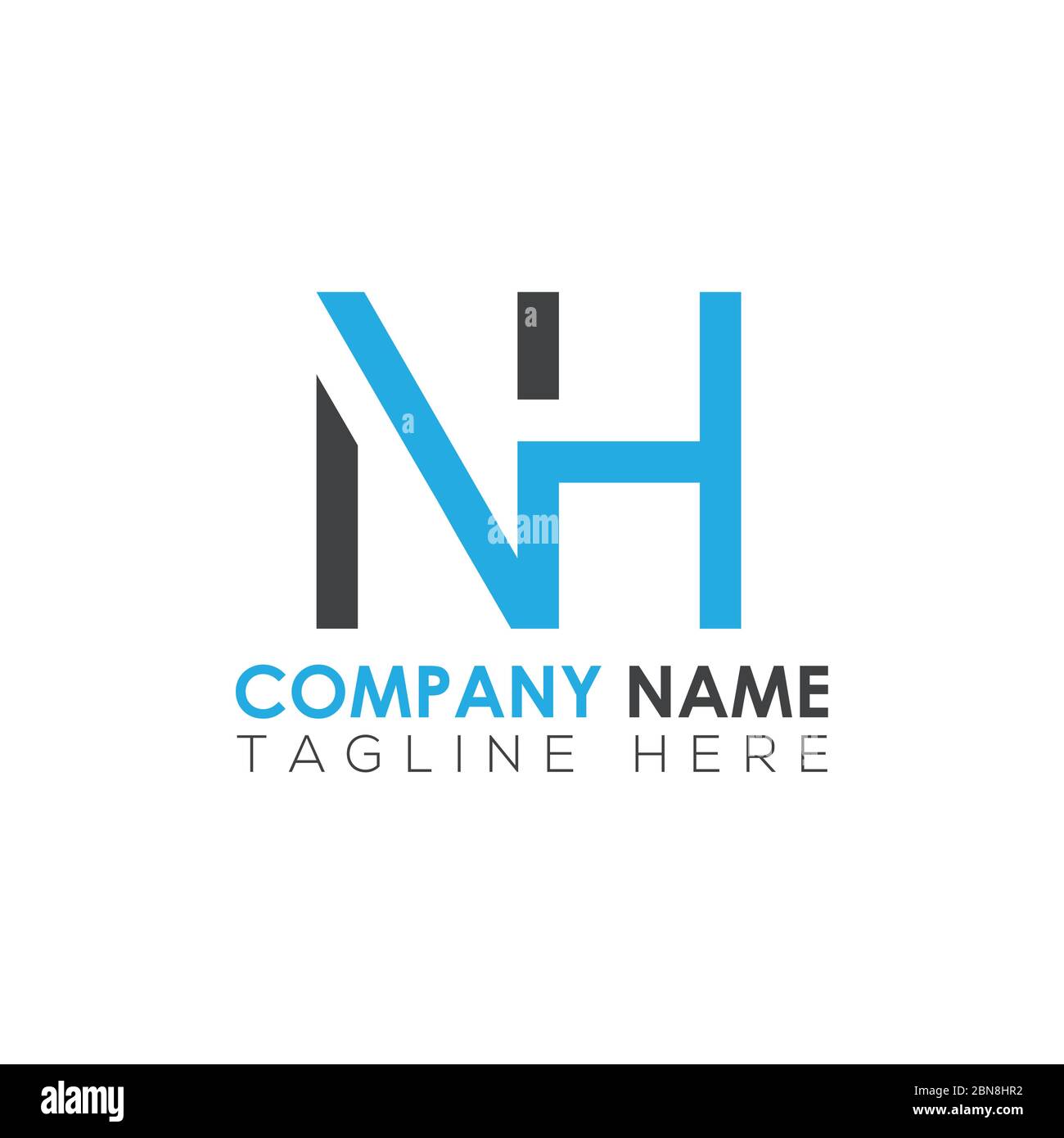 Initial Letter NH Logo Design Vector Template. Creative Abstract NH ...