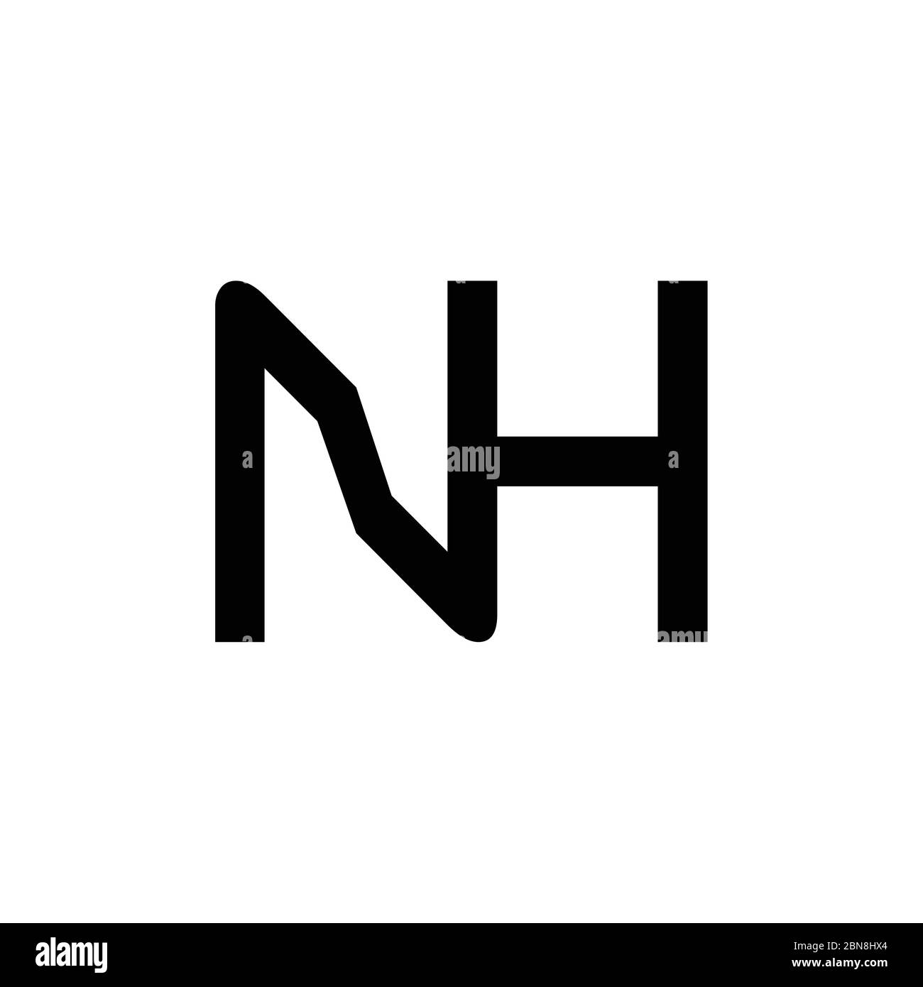 Initial Letter NH Logo Design Vector Template. Creative Abstract NH Letter Logo Design Stock ...