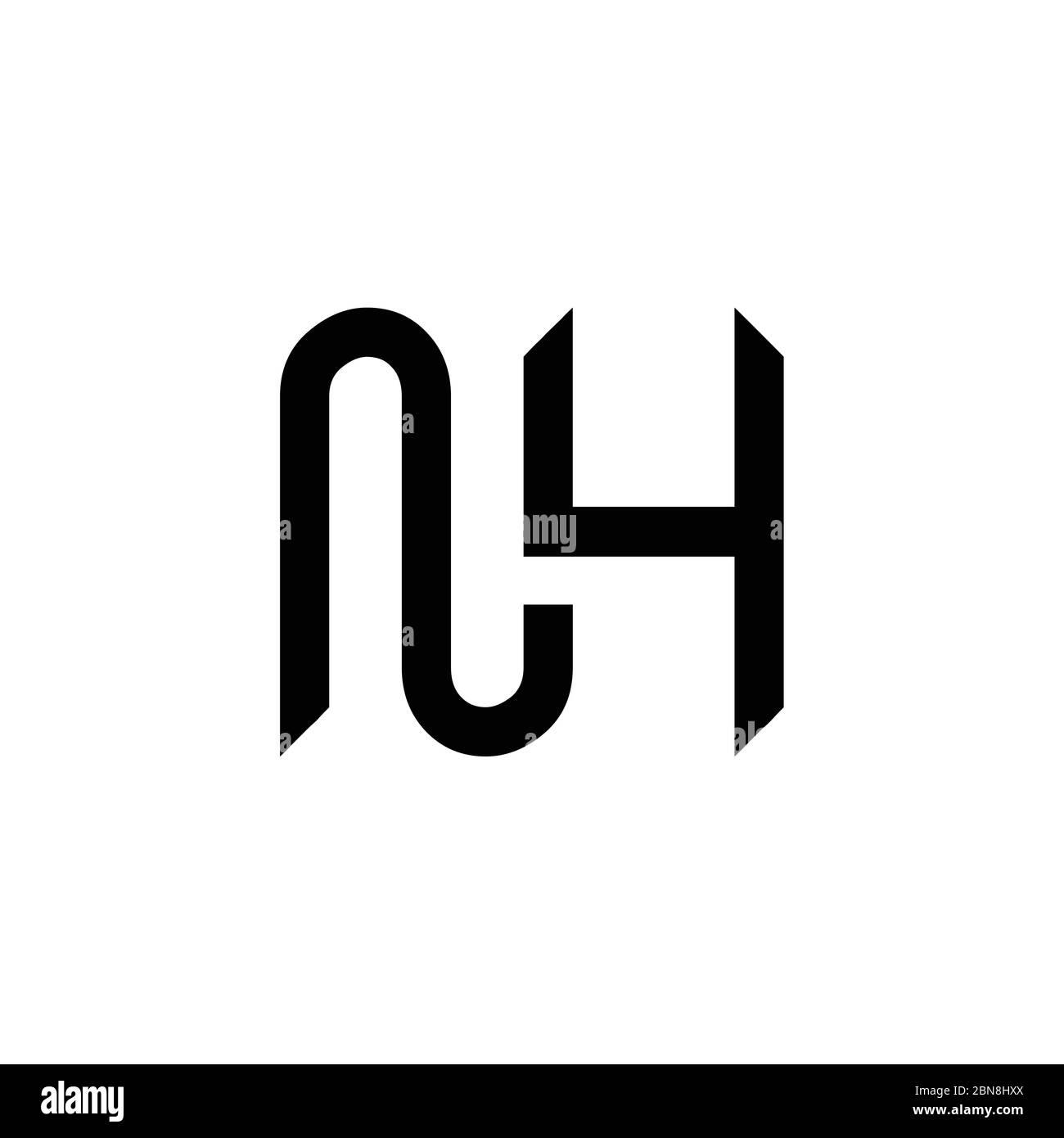 Initial Letter NH Logo Design Vector Template. Creative Abstract NH Letter Logo Design Stock ...