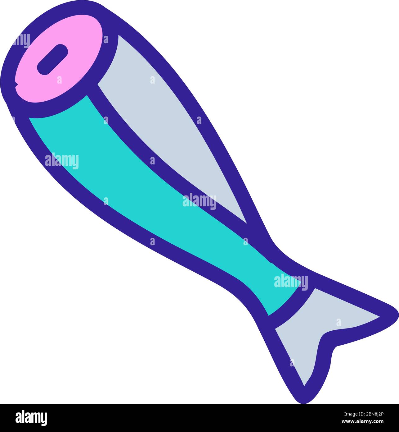 headless fish icon vector outline illustration Stock Vector Image & Art ...