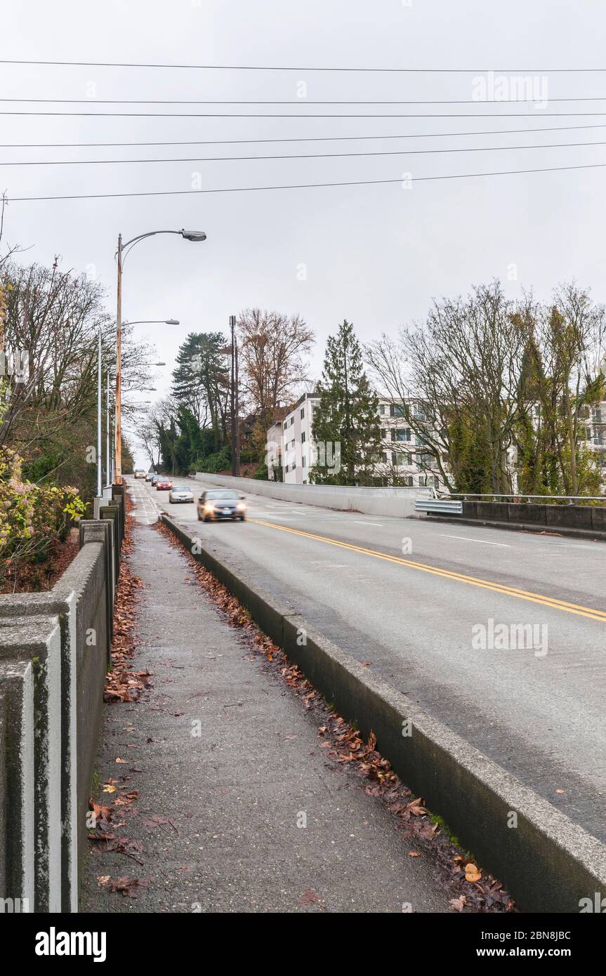 Road surface and pedestrian walkway of the 45th Street Viaduct Concrete ...